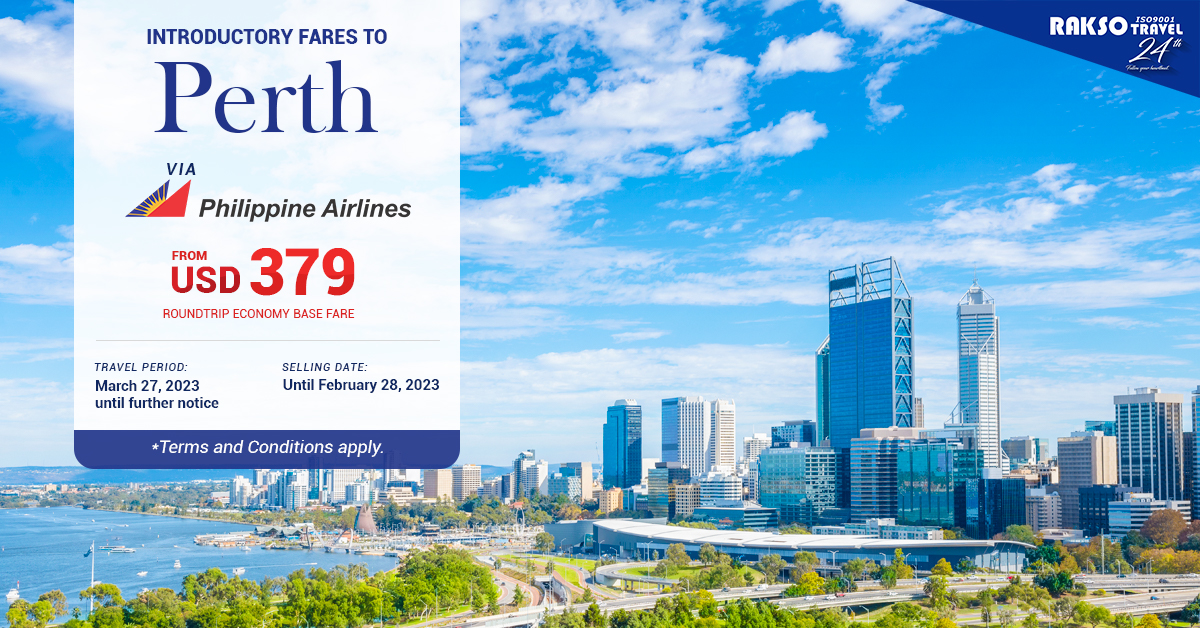 Rakso Travel - Introductory Fares to Perth via Philippine Airlines