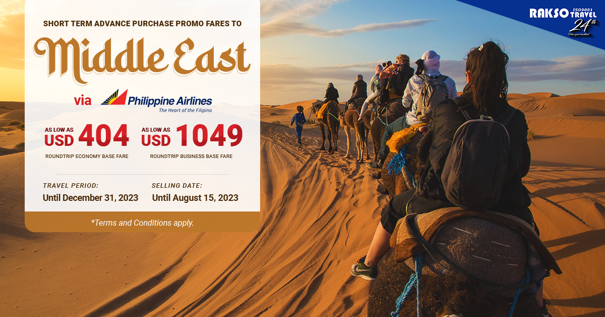 Rakso Travel - Middle East - Short Term Advance Purchase Promo Fares ...
