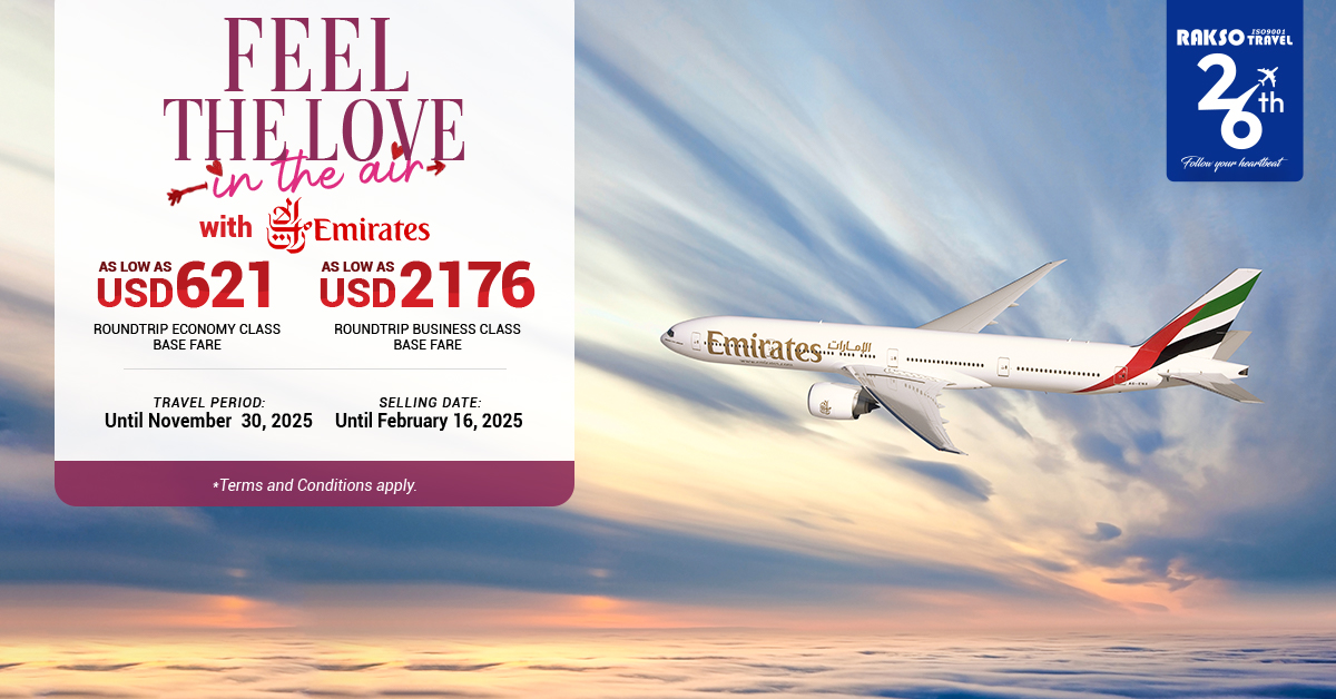 Rakso Travel - Feel the Love in the Air with Emirates