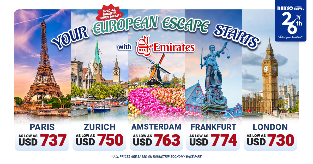 Rakso Travel - Your European Escape Starts with Emirates: Special ...